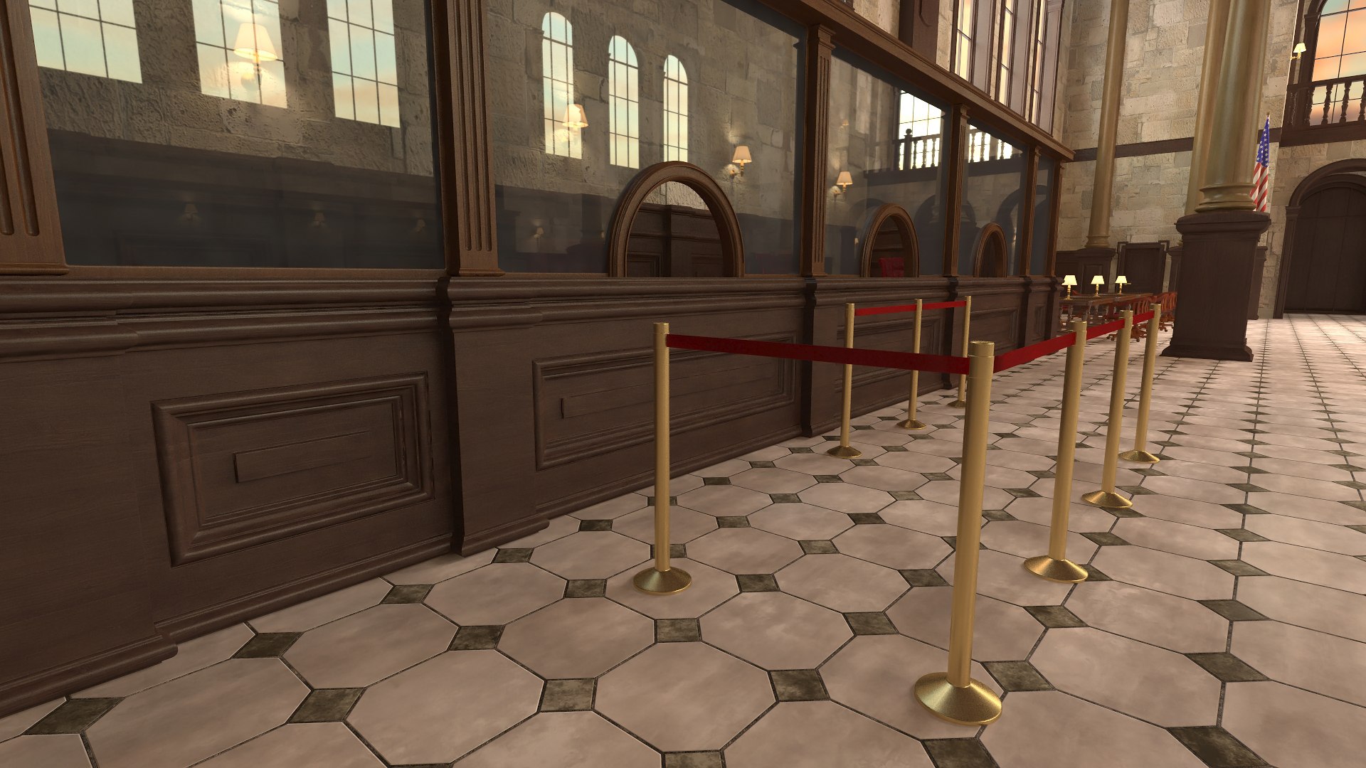 Classic Bank Room 3D Model - TurboSquid 2123671