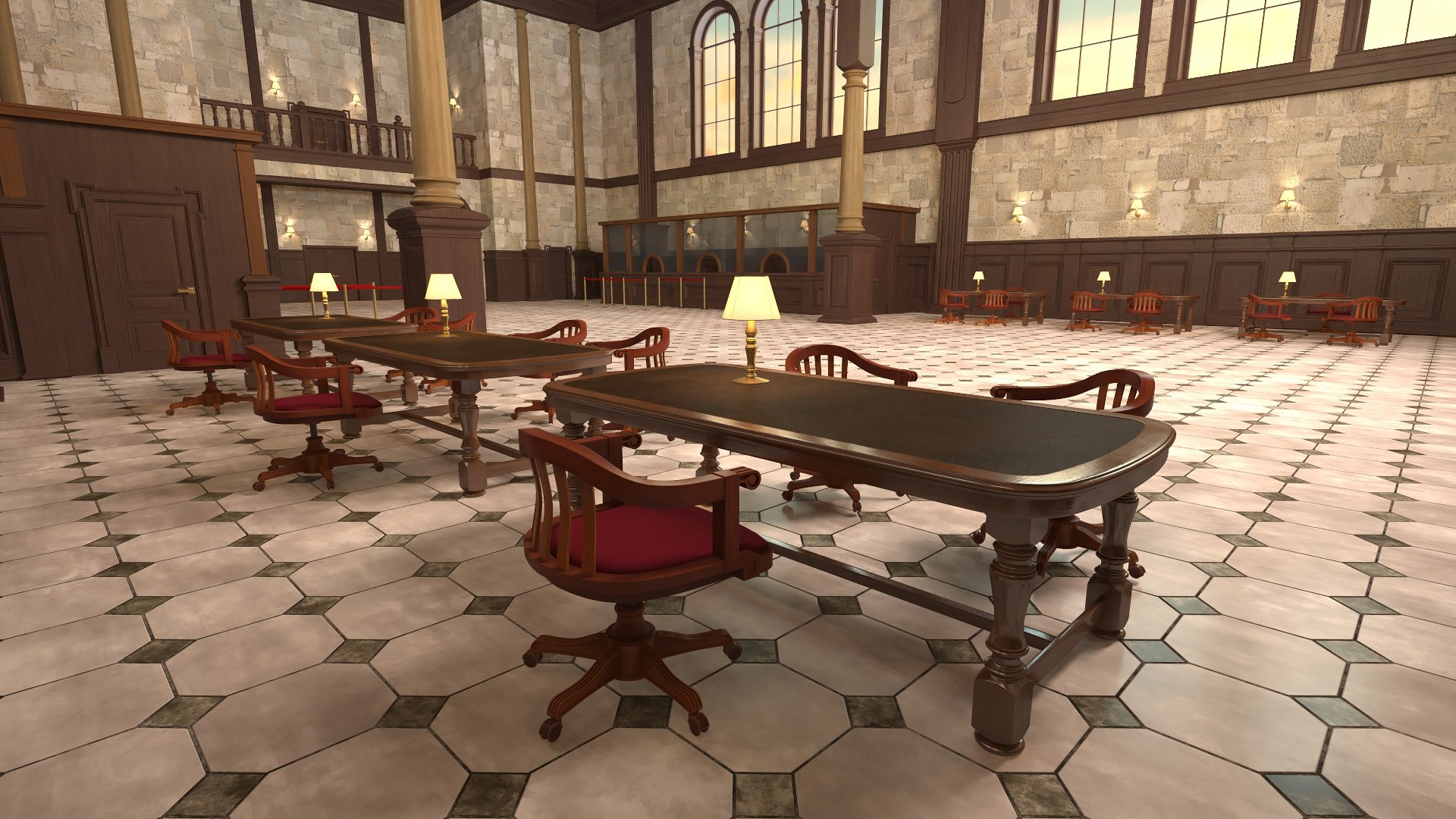 Classic Bank Room 3D Model - TurboSquid 2123671