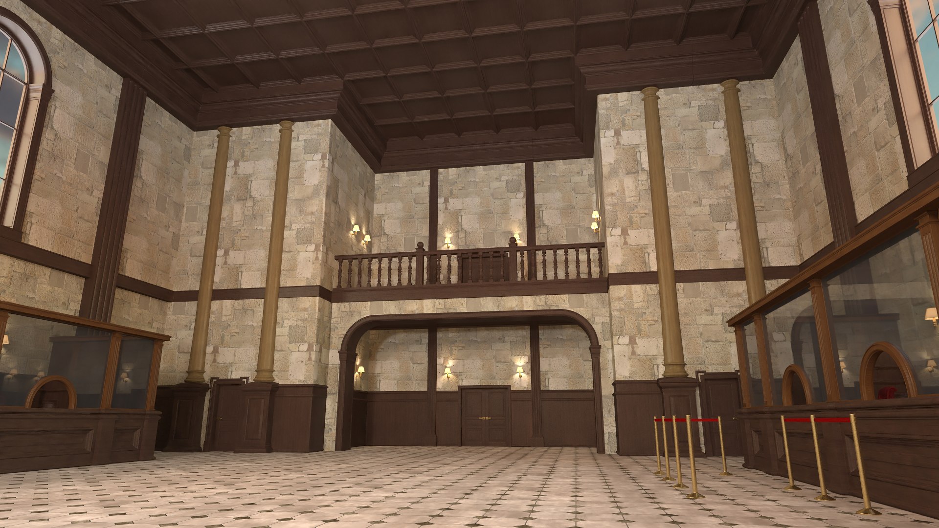 Classic Bank Room 3D Model - TurboSquid 2123671