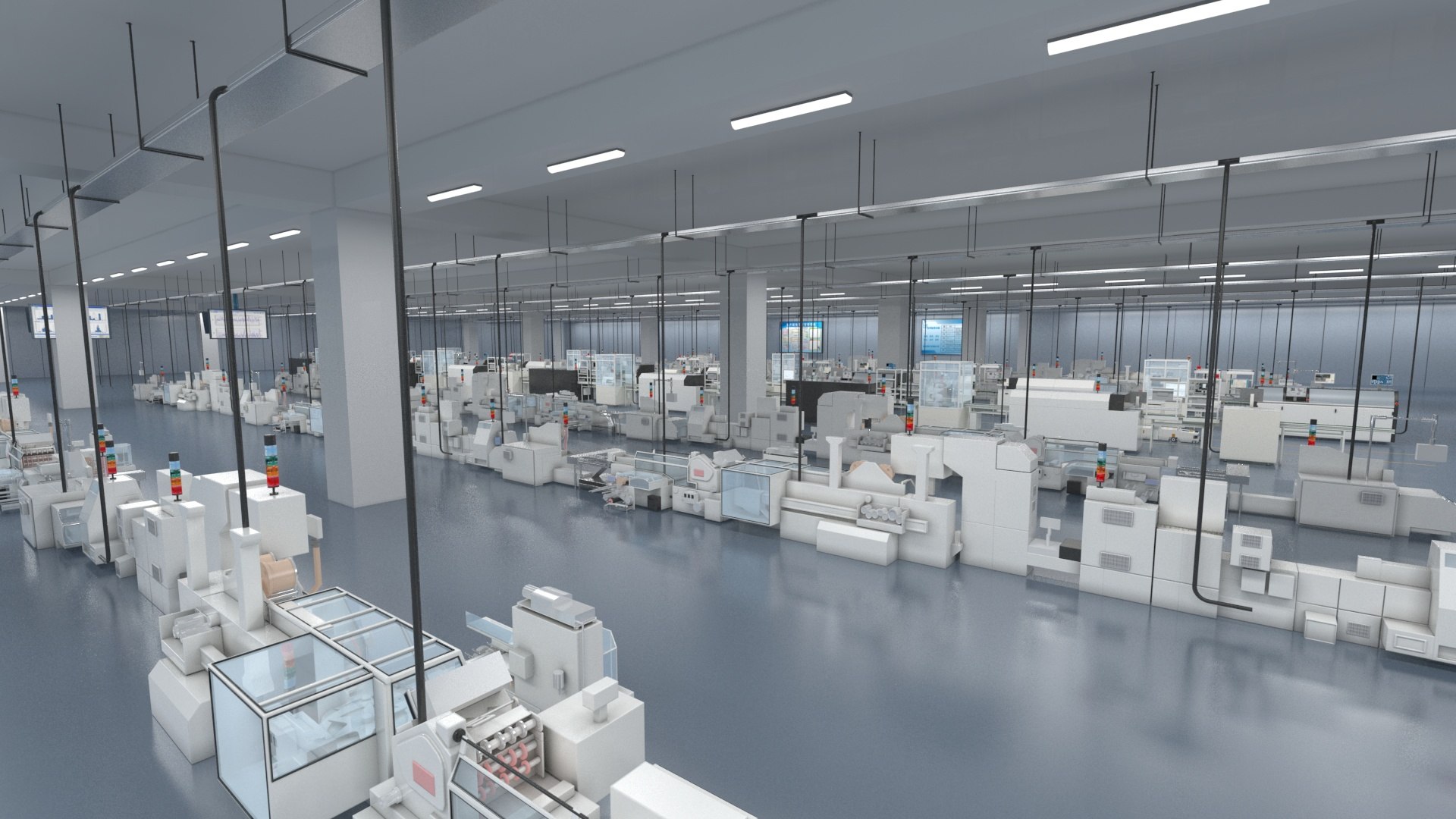 3D Factory interior with equipment - TurboSquid 1904404