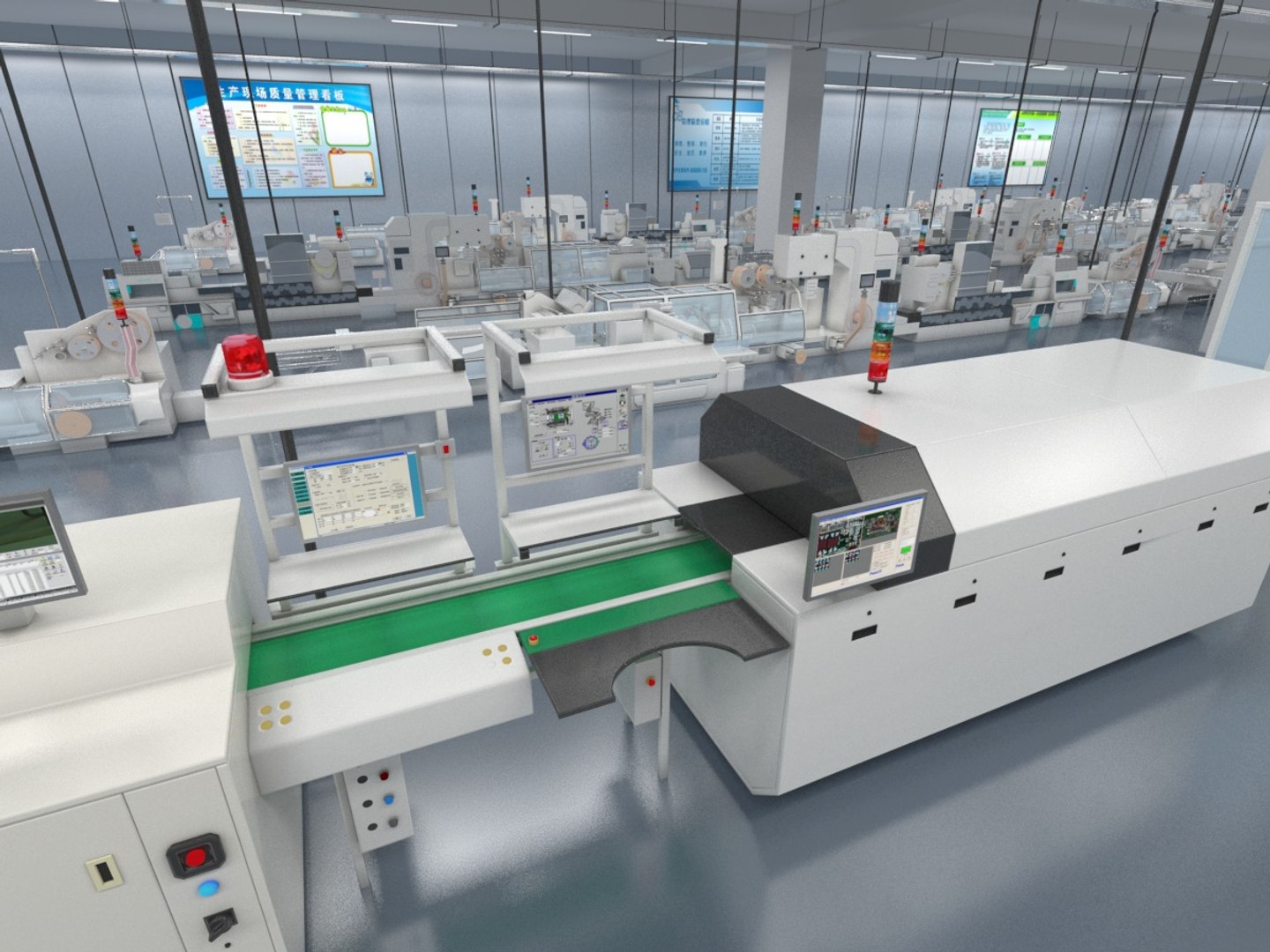 3D Factory interior with equipment - TurboSquid 1904404