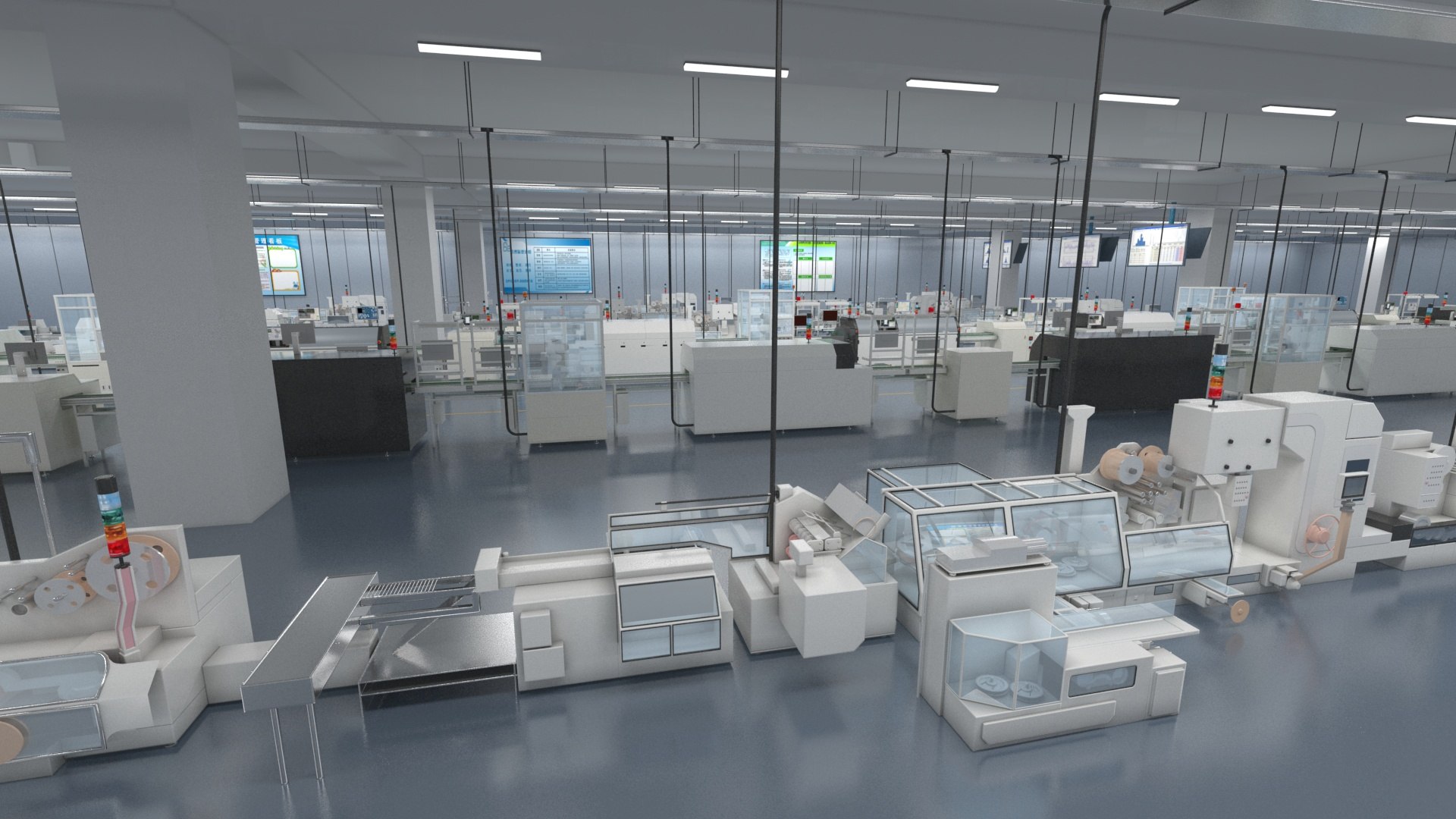 3D Factory interior with equipment - TurboSquid 1904404