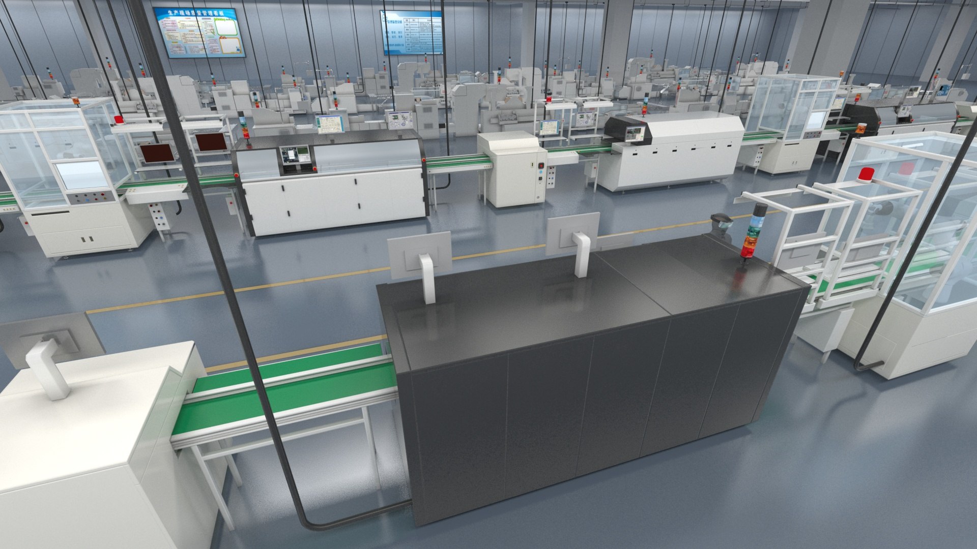 3D Factory interior with equipment - TurboSquid 1904404