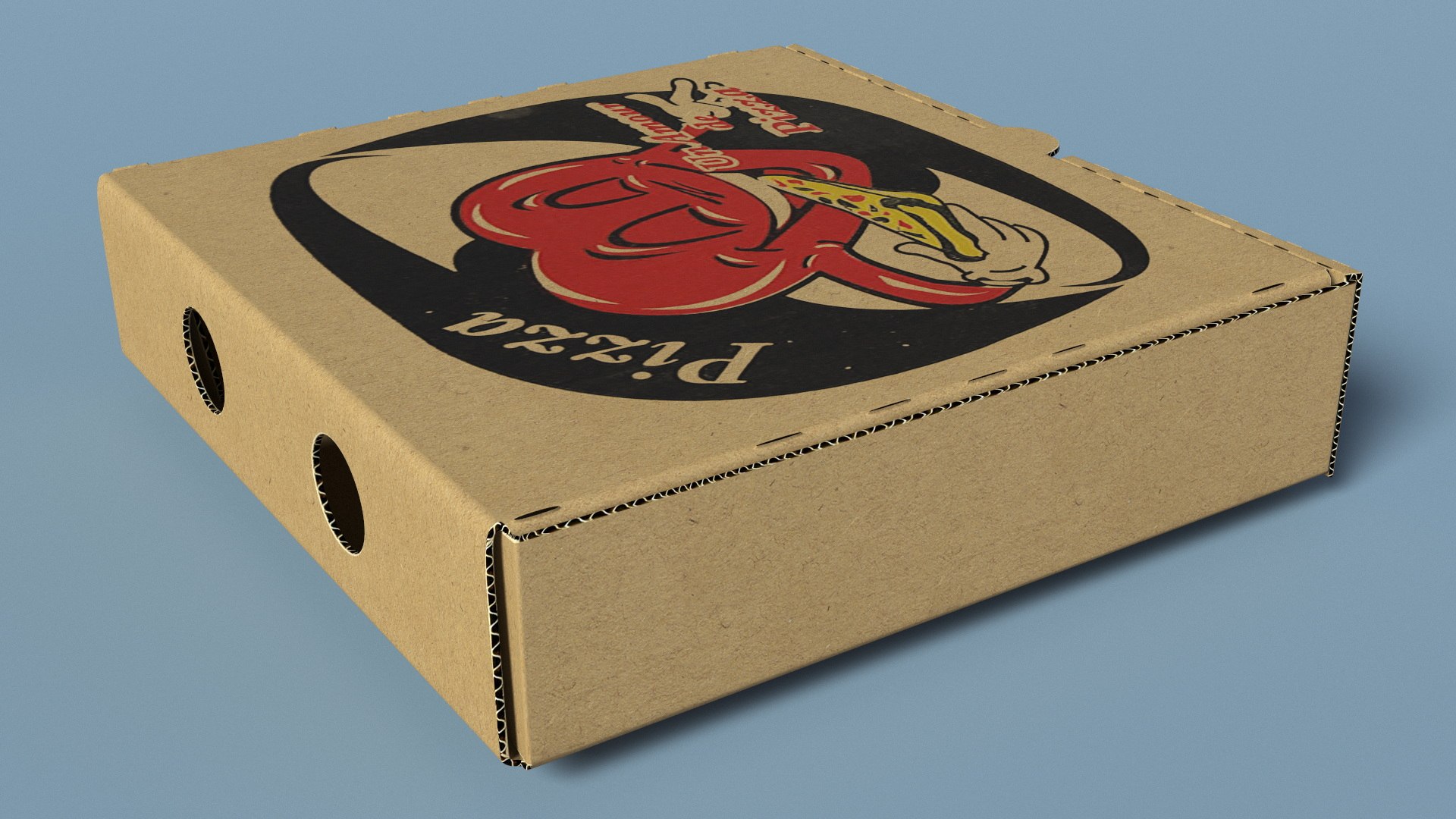 3D Pizza Delivery Box Design Model - TurboSquid 2388718