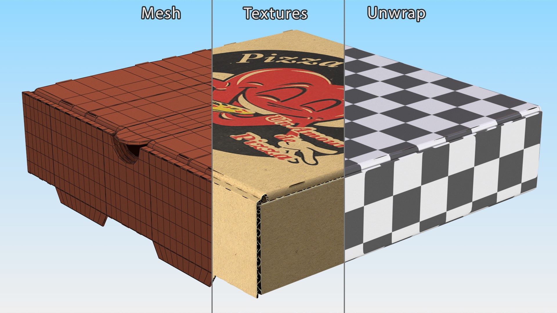 3D Pizza Delivery Box Design Model - TurboSquid 2388718