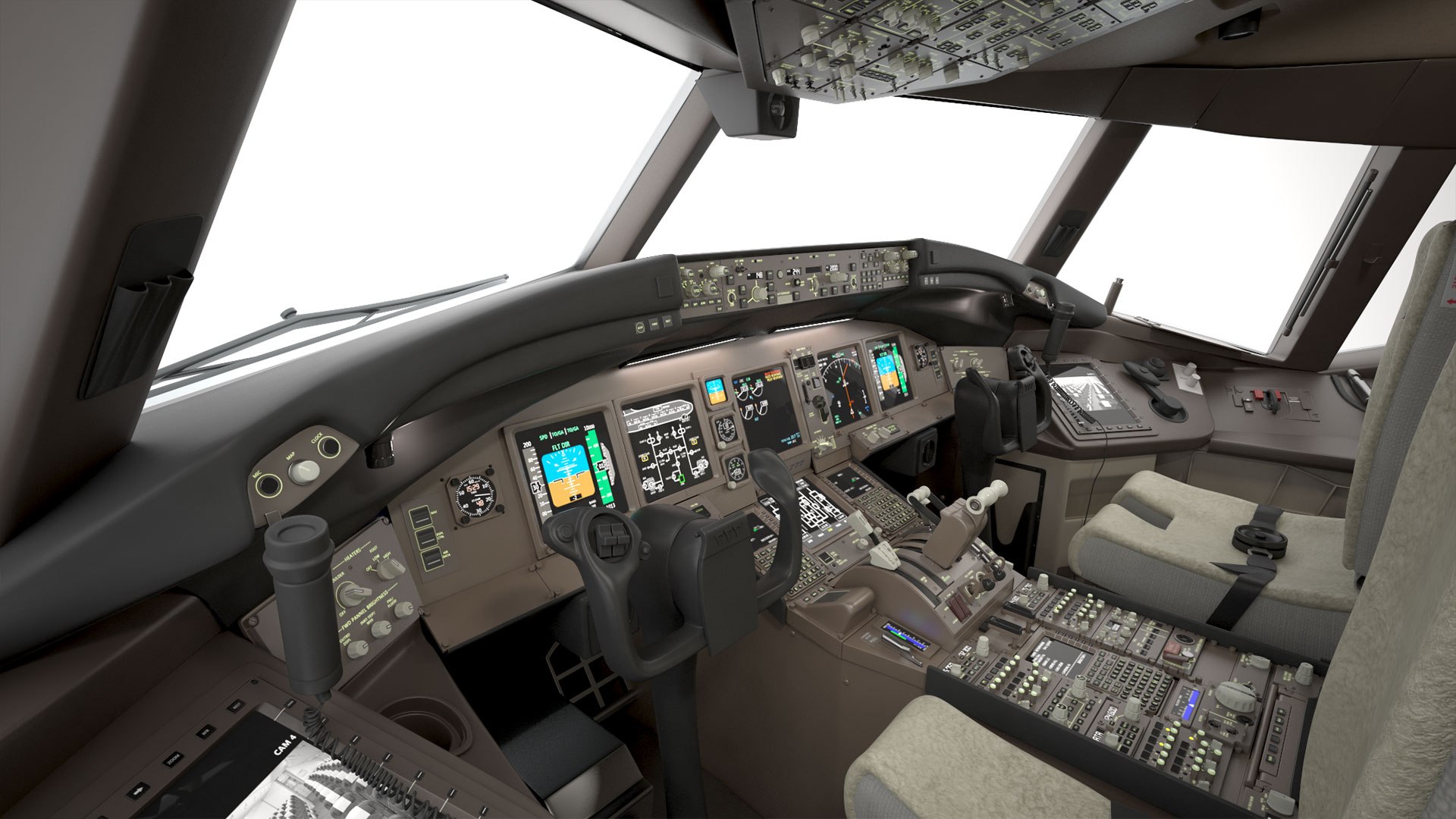 3D cockpit cabin boeing 777-300er - TurboSquid 1570774