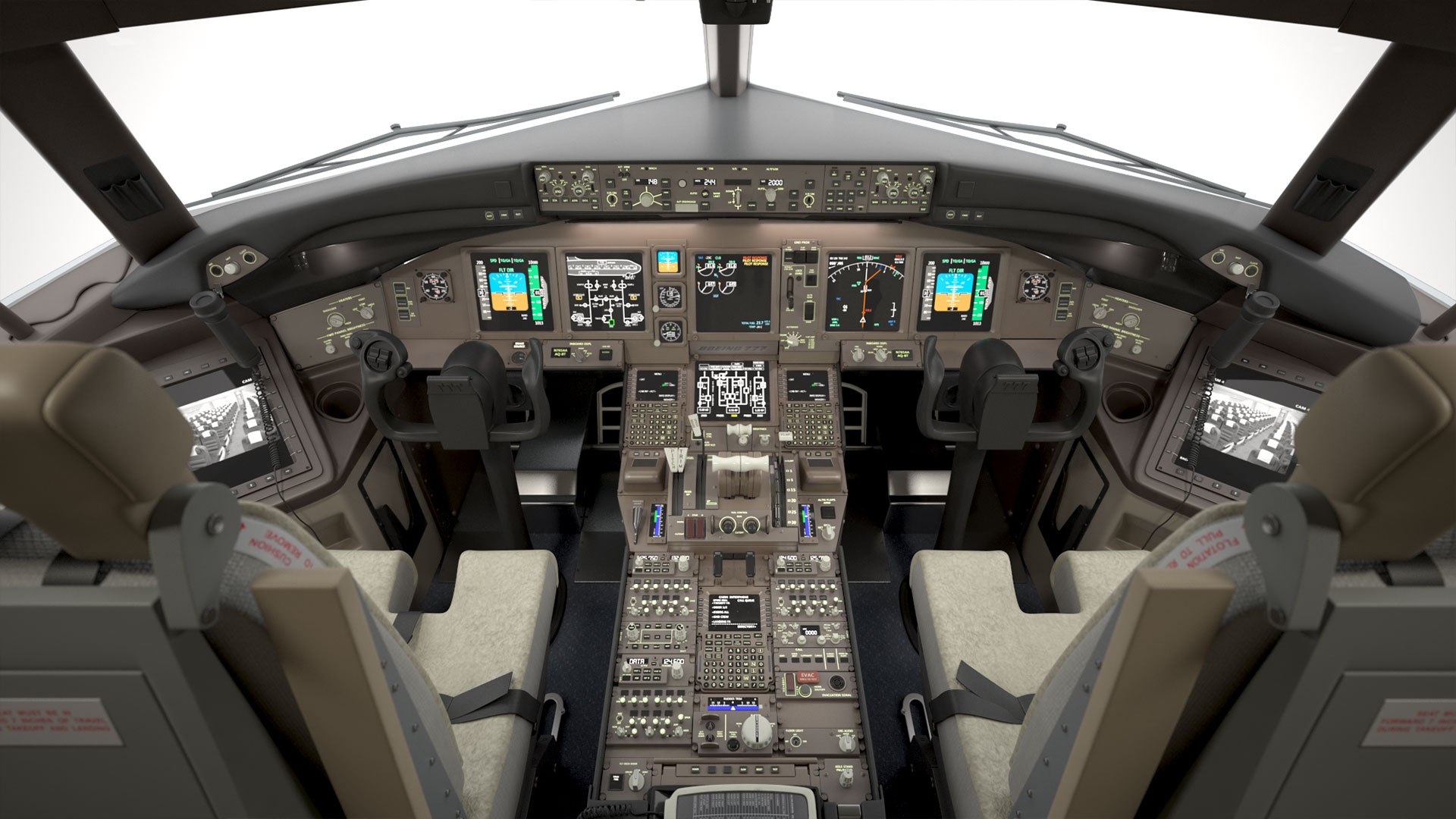 3D cockpit cabin boeing 777-300er - TurboSquid 1570774