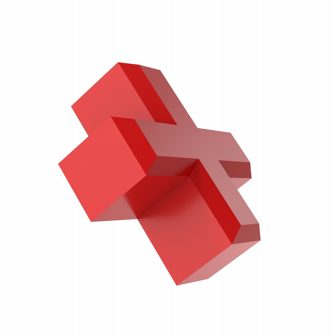3D Red Cross - TurboSquid 2228939