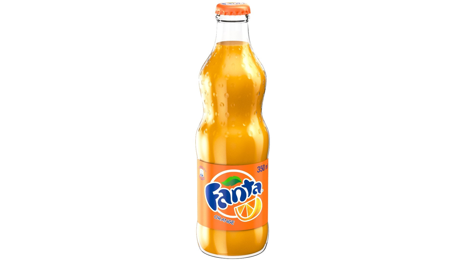 3D Model Fanta Glass Bottle - TurboSquid 1995689