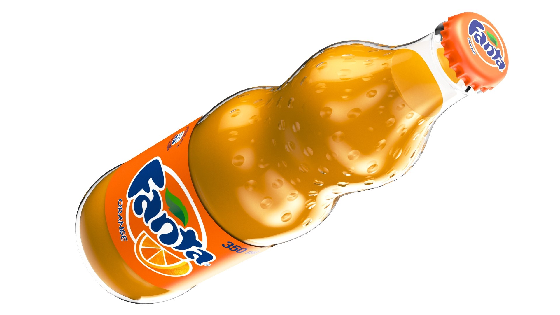 3D Model Fanta Glass Bottle - TurboSquid 1995689