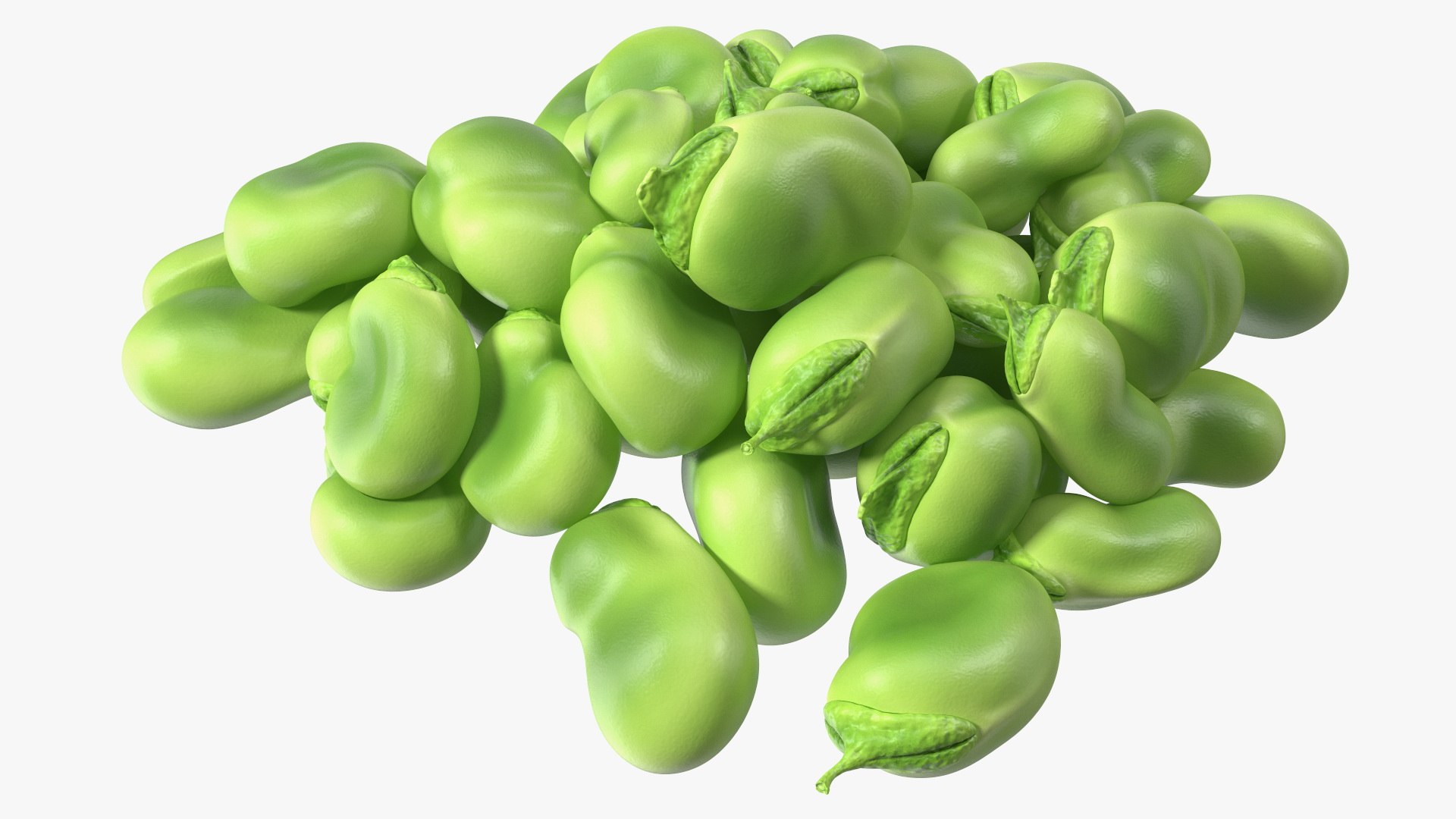 3D Pile Of Fresh Broad Beans - TurboSquid 1839424