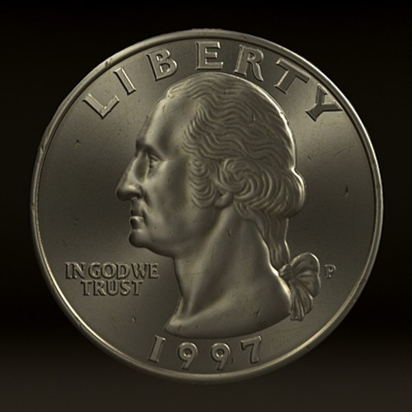quarter dollar coin 3d model