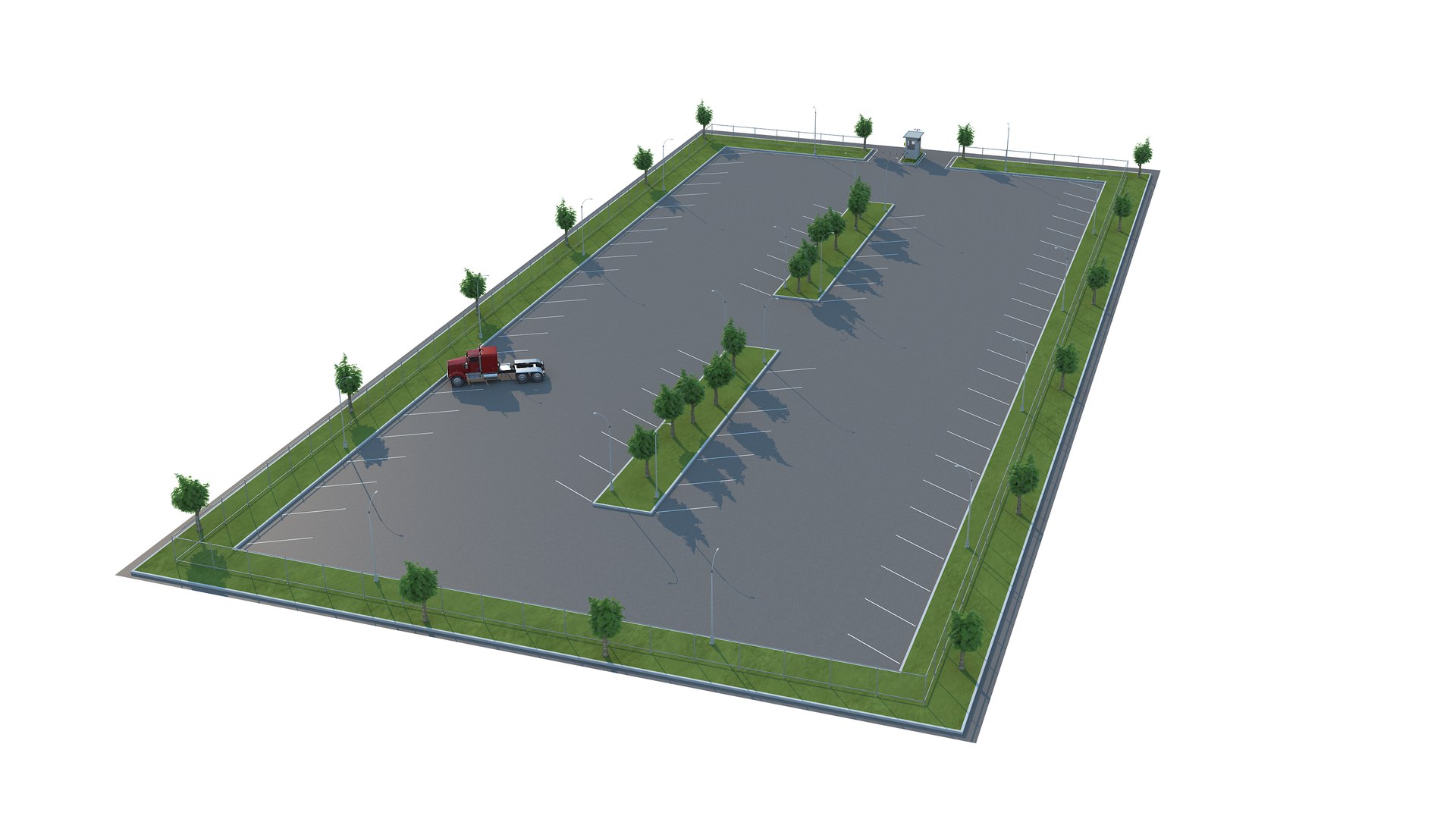 Parking Lot 3D Model - TurboSquid 2113756
