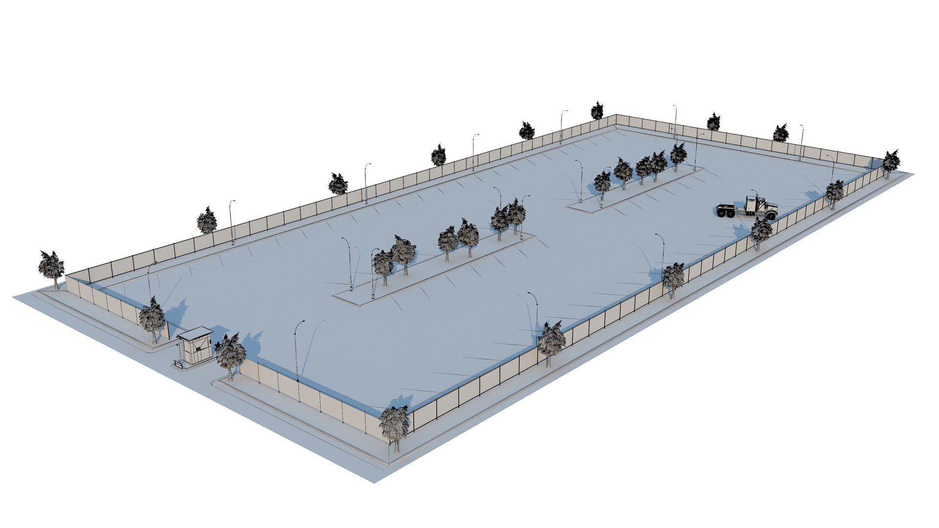 Parking Lot 3D Model - TurboSquid 2113756