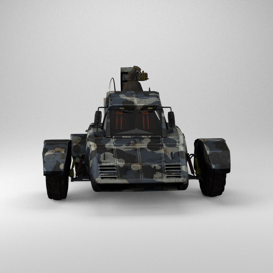 3d Model Dystopic Future Combat Vehicle