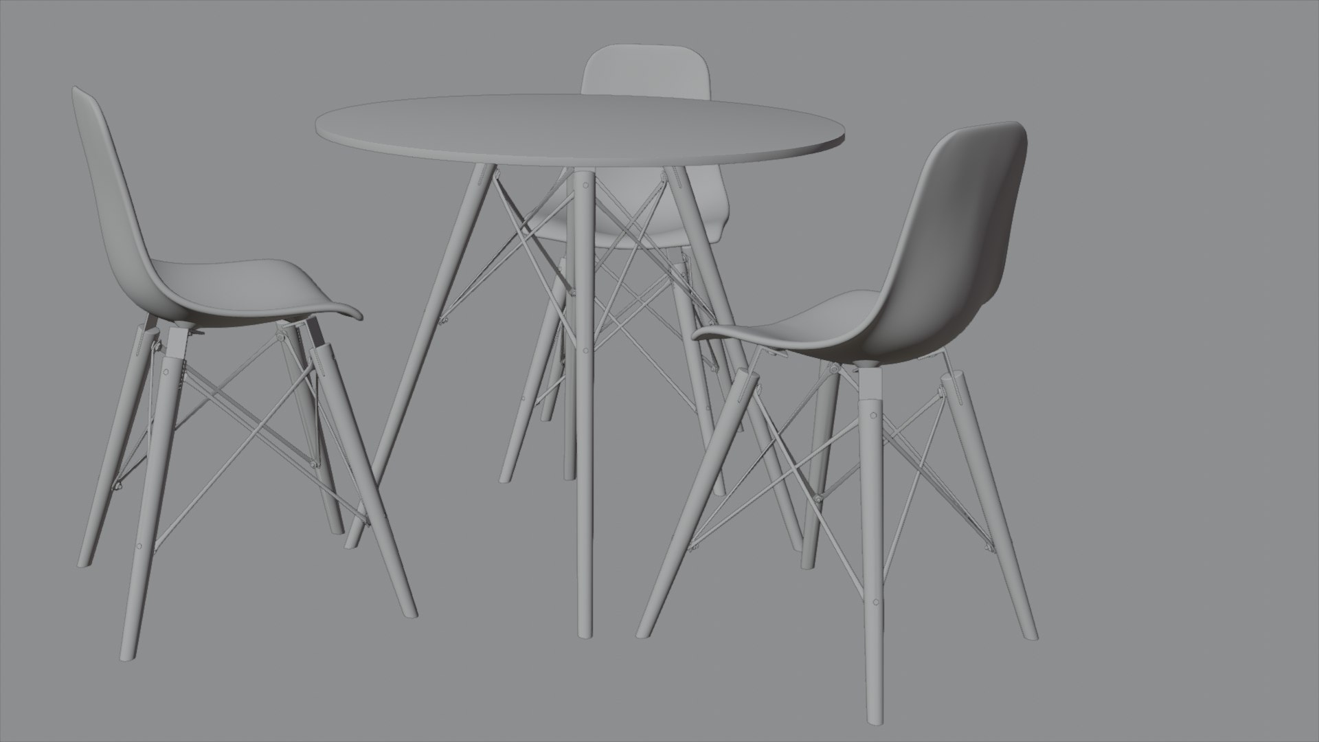 Eames Dsw Table 3D Model - TurboSquid 1484864