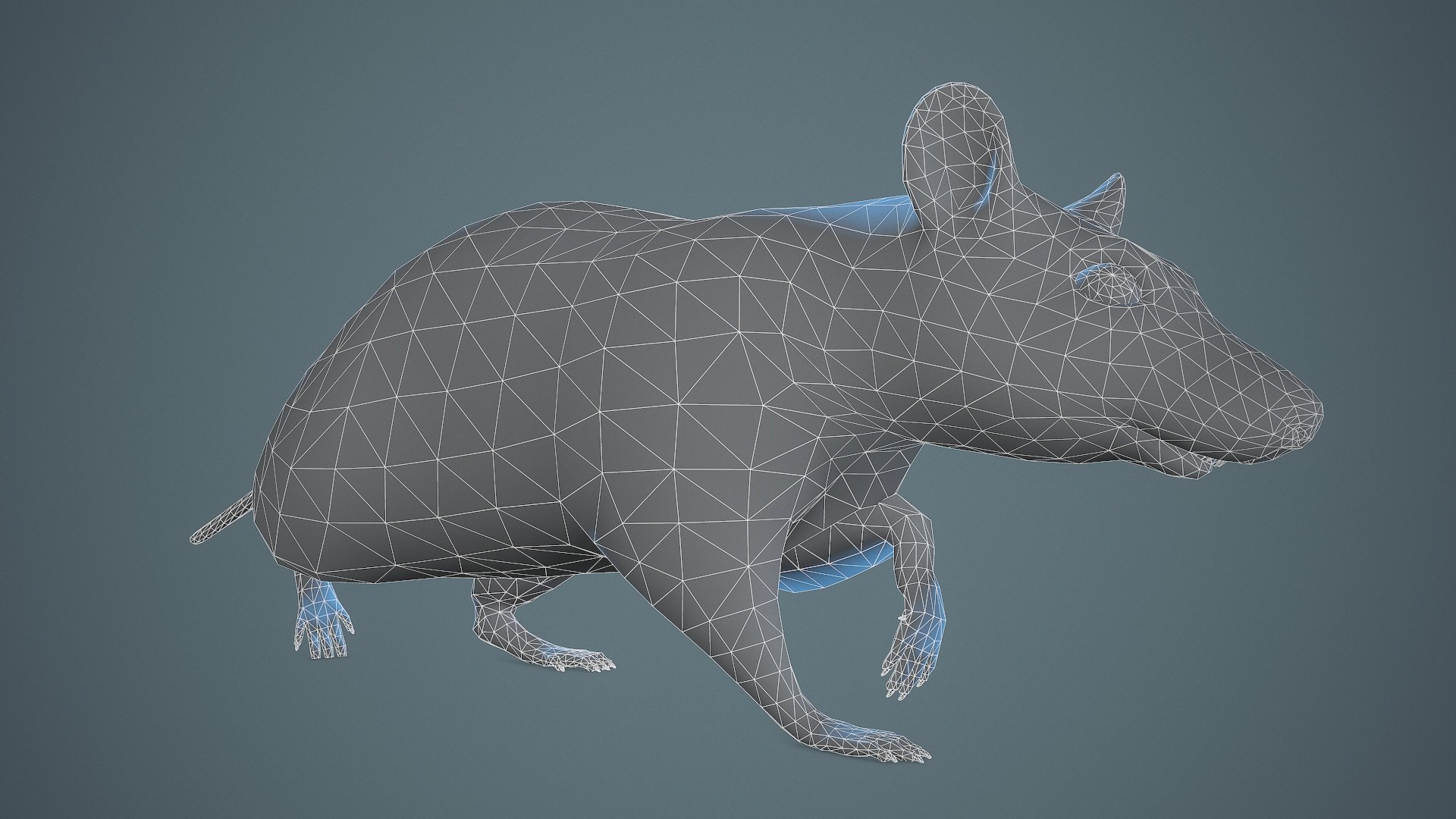 3D Model Rat 12-animations Game Ready Props Low-poly 3D Model ...