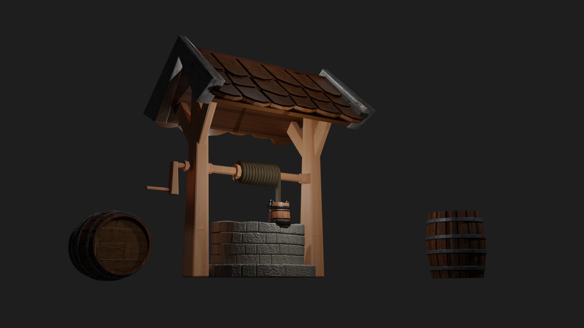 3D Old Well Model - TurboSquid 1997640