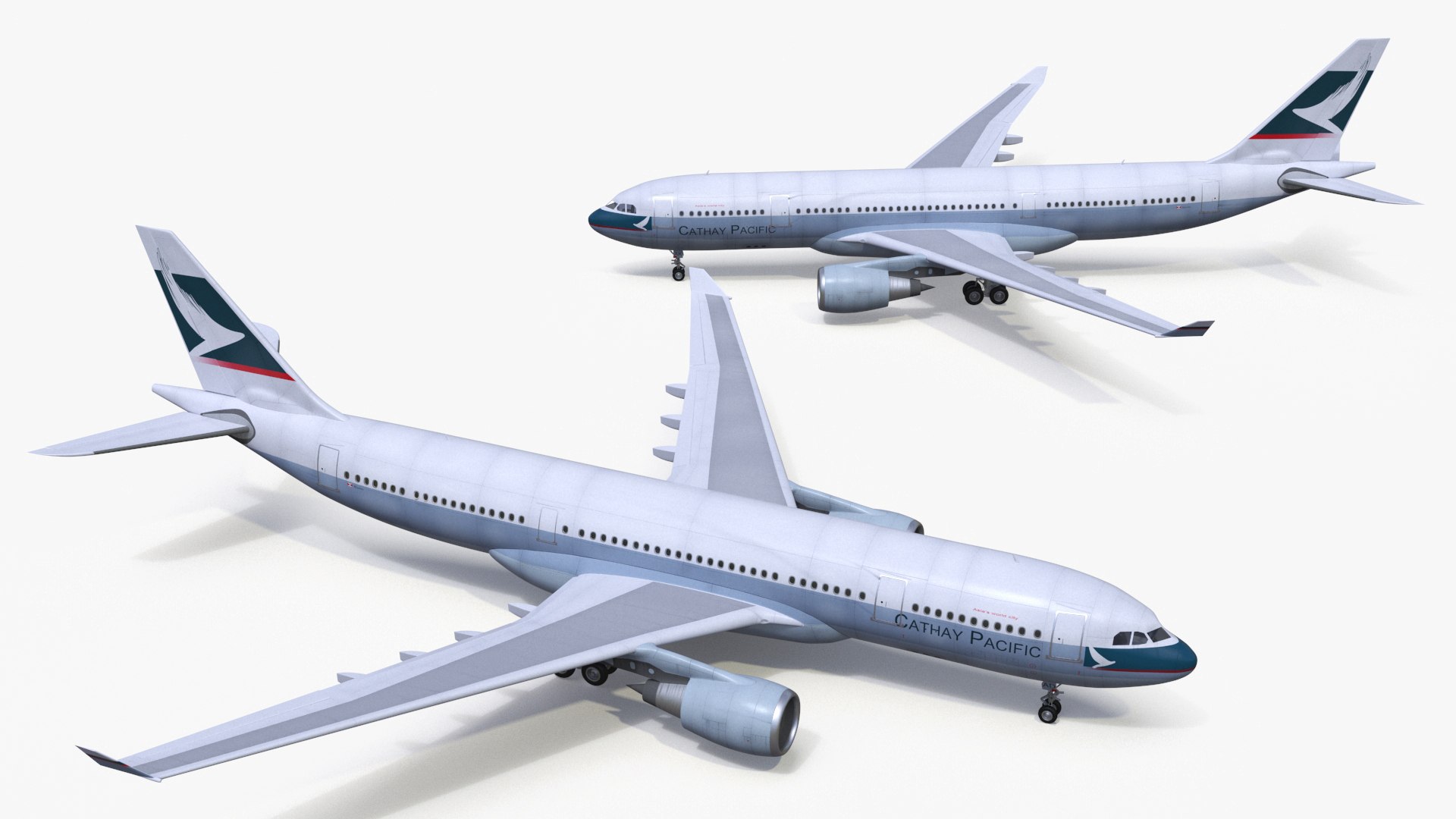 3D Cathay Pacific Airbus A330-200 Model - TurboSquid 2291208