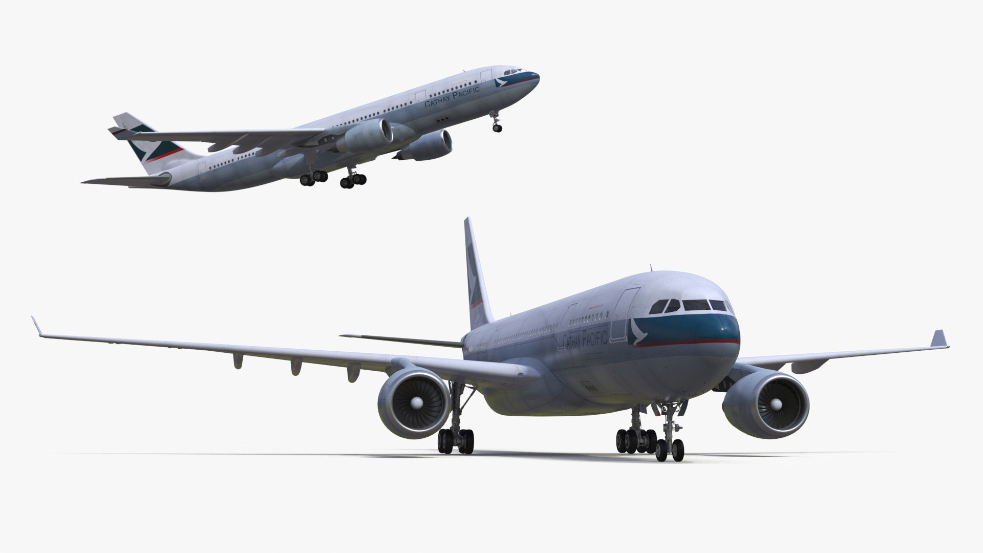 3D Cathay Pacific Airbus A330-200 Model - TurboSquid 2291208