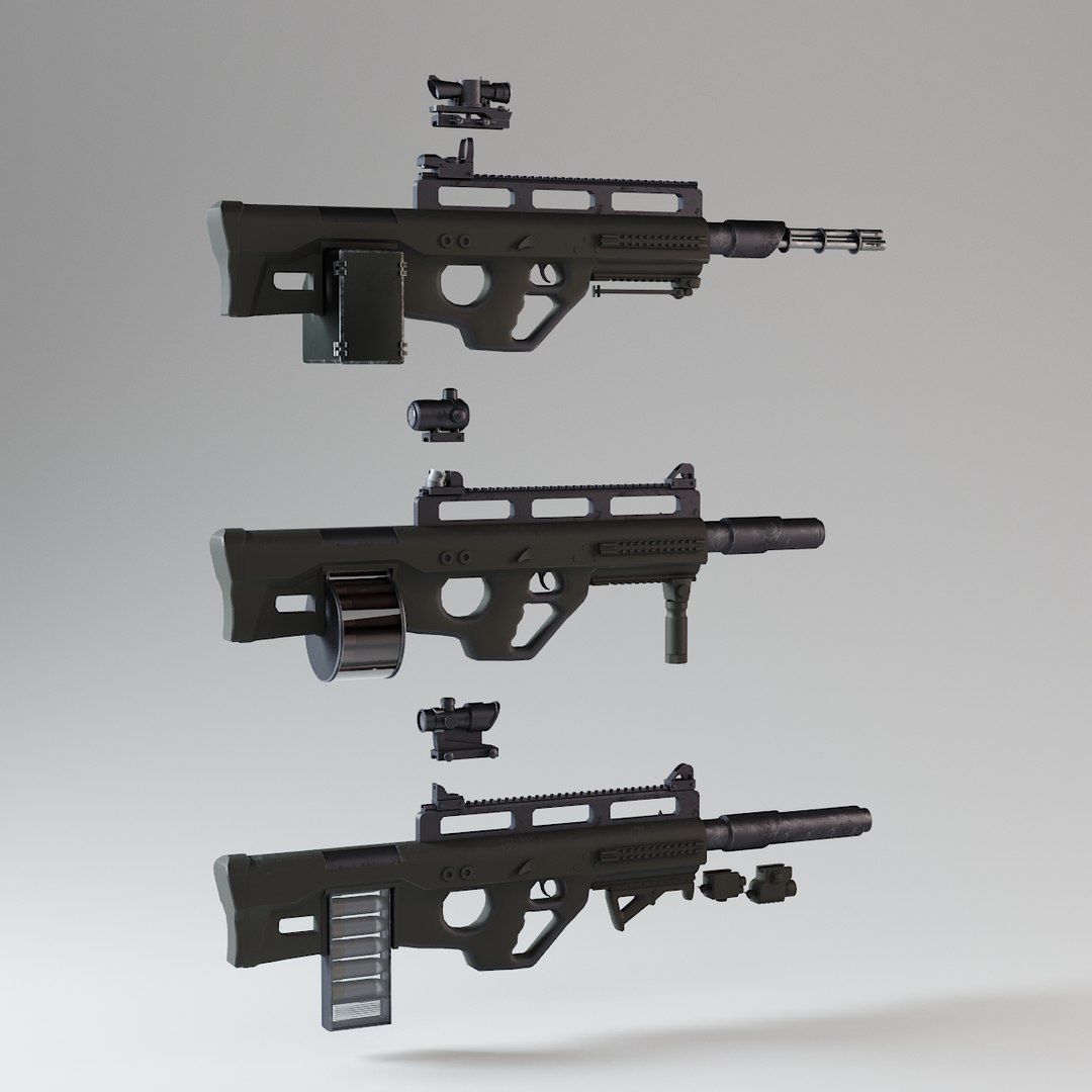3D Heavy Modular Gun Model - TurboSquid 1286320