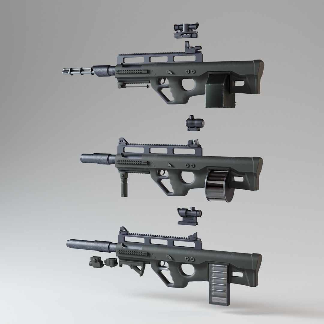 3D Heavy Modular Gun Model - TurboSquid 1286320