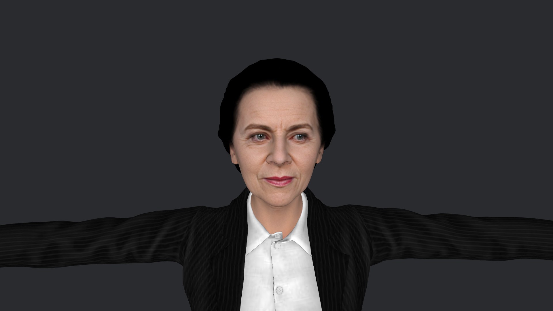 Ursula Von Der Leyen Hyper Realistic Full Body Fully Rigged 3D ...