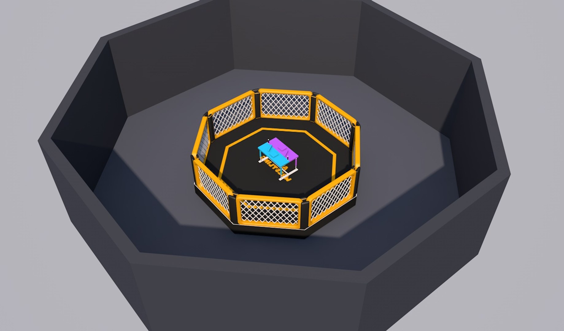 Arm Cage Fighting Arena Model - TurboSquid 1522902