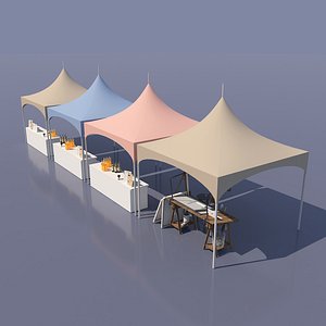 Download 3D Market Stall SketchUp Models - TurboSquid