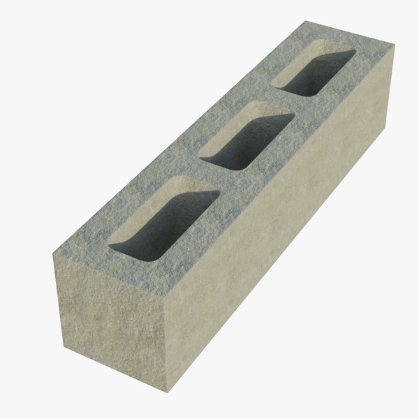 16x4x4 콘크리트 블록 1 3D 모델 - TurboSquid 1490350