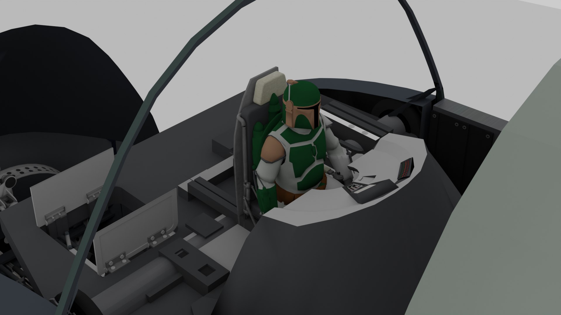 3D Star Wars Slave 1 With Interior And Boba Fett Model - TurboSquid 1840324