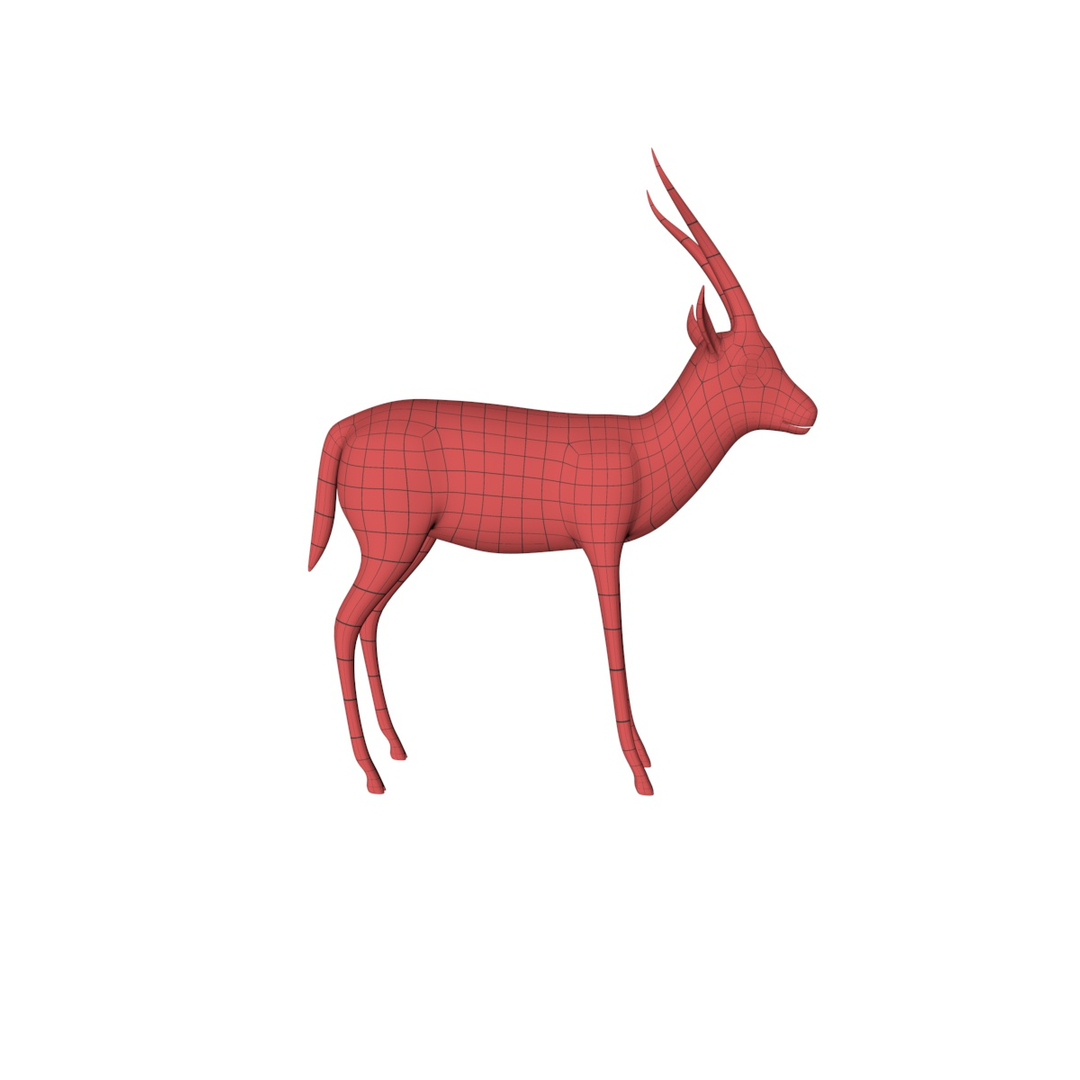 c4d base mesh s gazelle