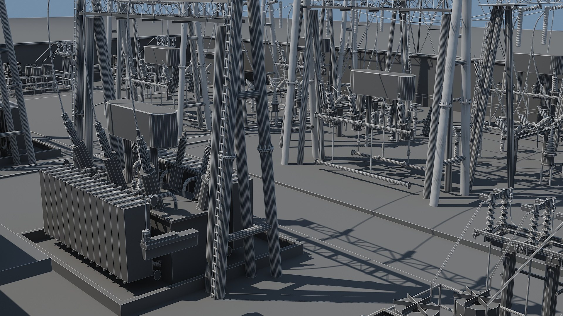 Transformer Substation 3D Model - TurboSquid 2392477