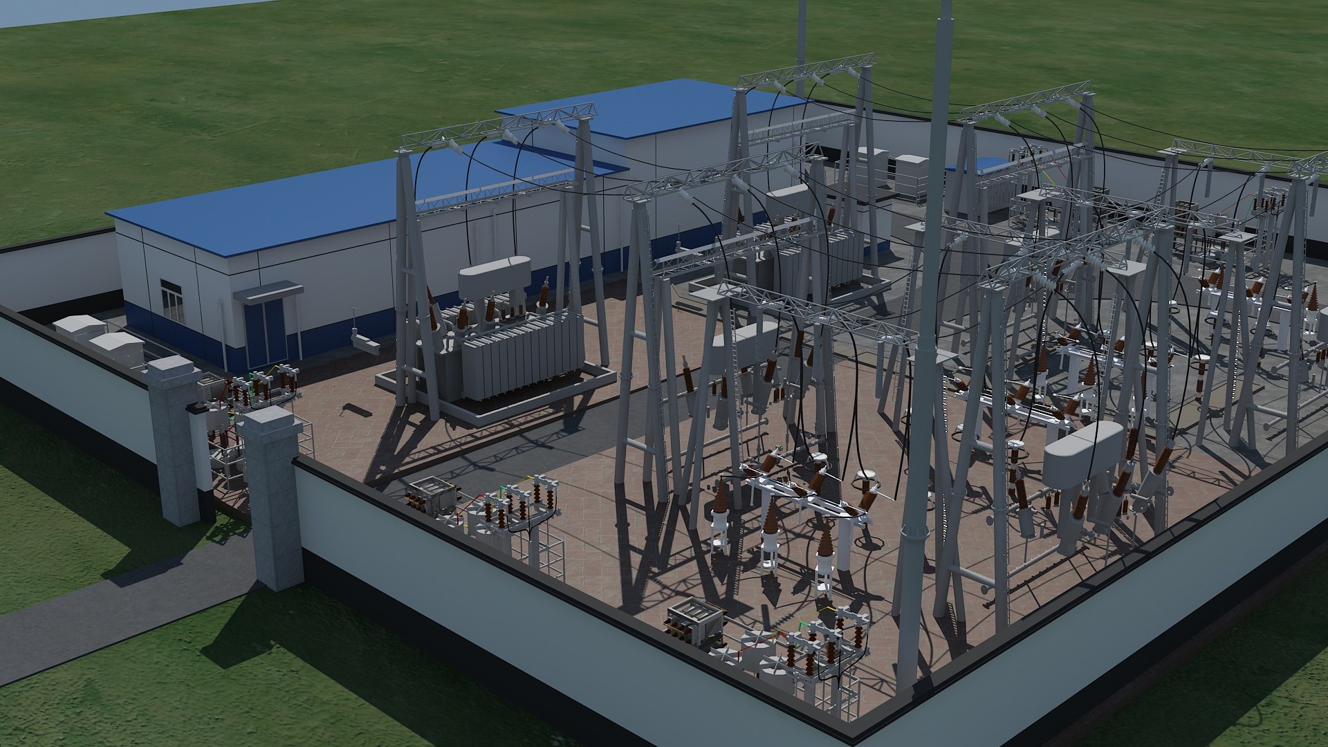 Transformer Substation 3D Model - TurboSquid 2392477