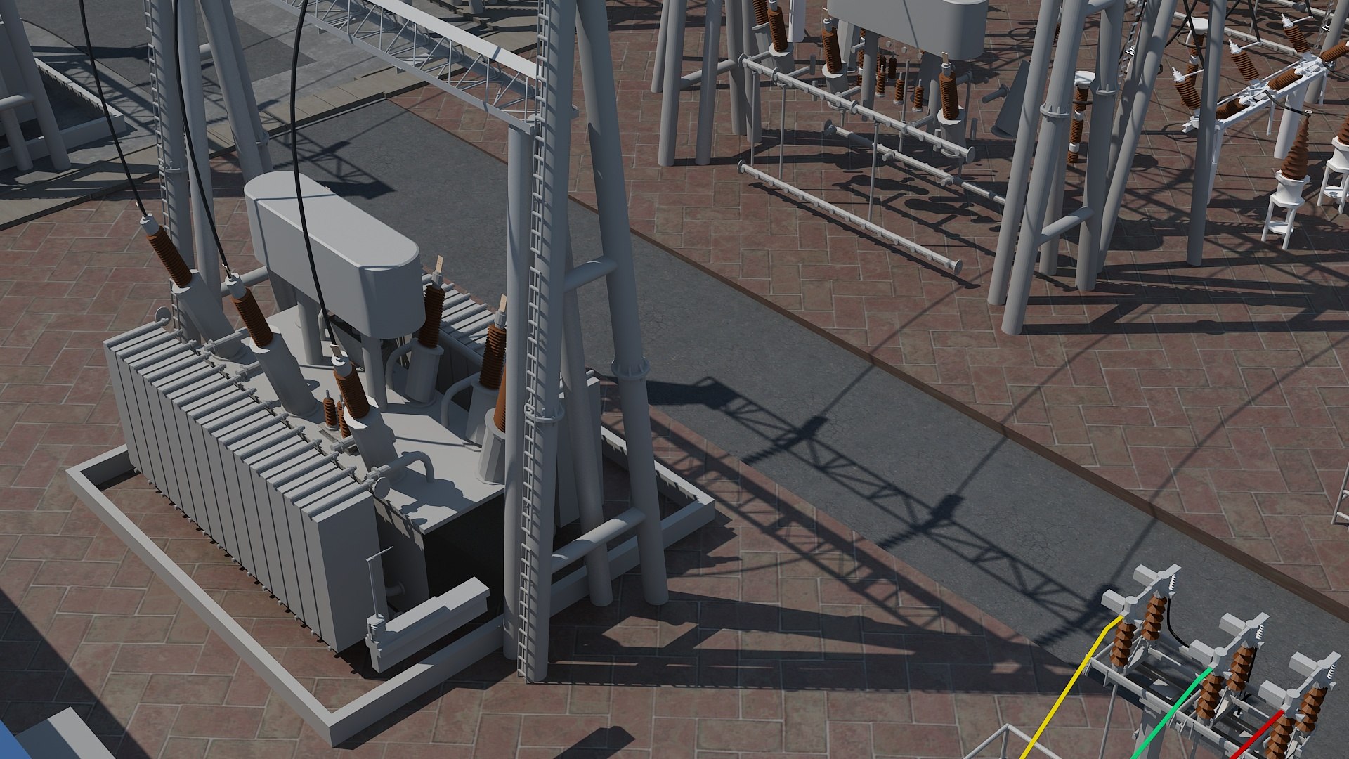Transformer Substation 3D Model - TurboSquid 2392477