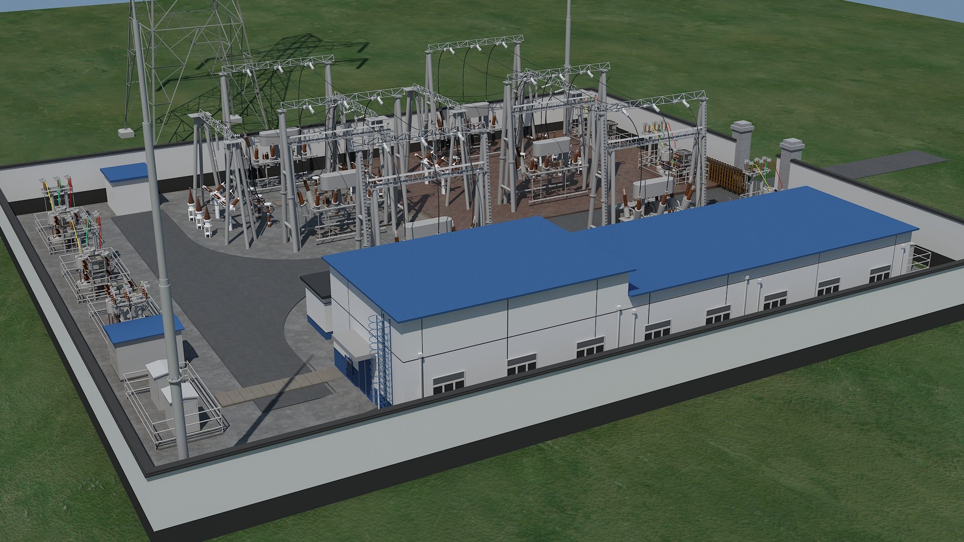 Transformer Substation 3D Model - TurboSquid 2392477