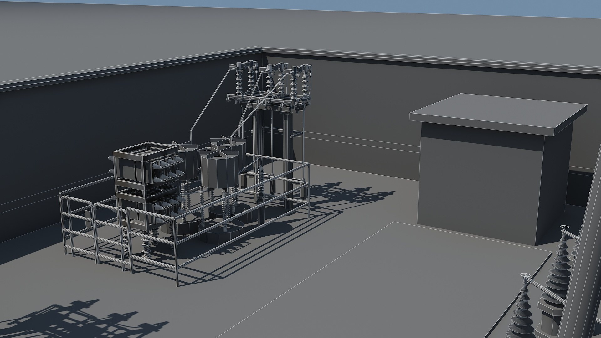 Transformer Substation 3D Model - TurboSquid 2392477