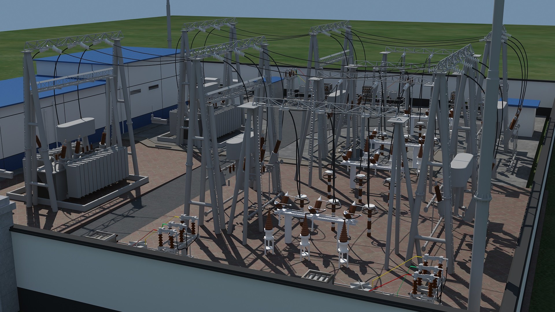 Transformer Substation 3D Model - TurboSquid 2392477