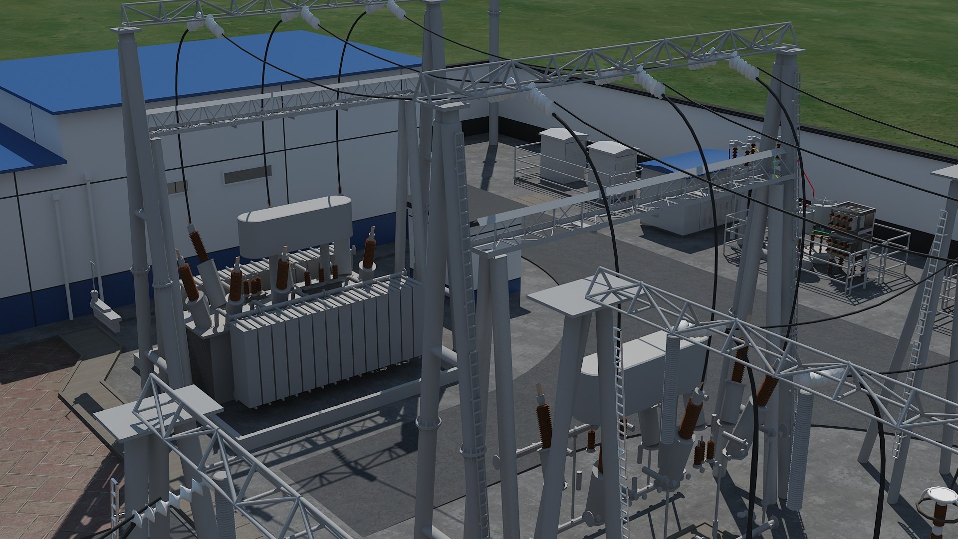 Transformer Substation 3D Model - TurboSquid 2392477