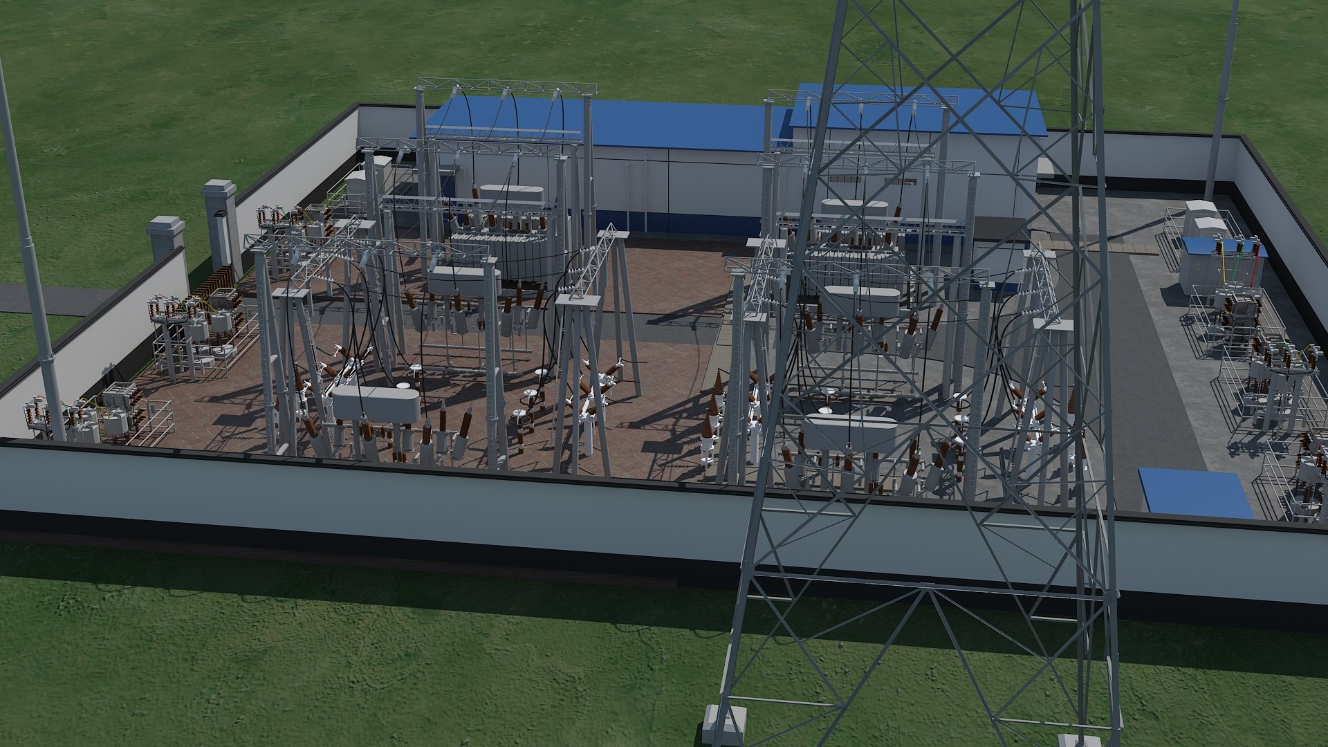 Transformer Substation 3D Model - TurboSquid 2392477