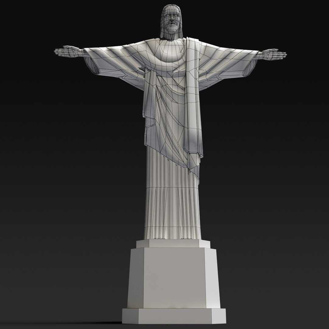Christ Statue 3d Model