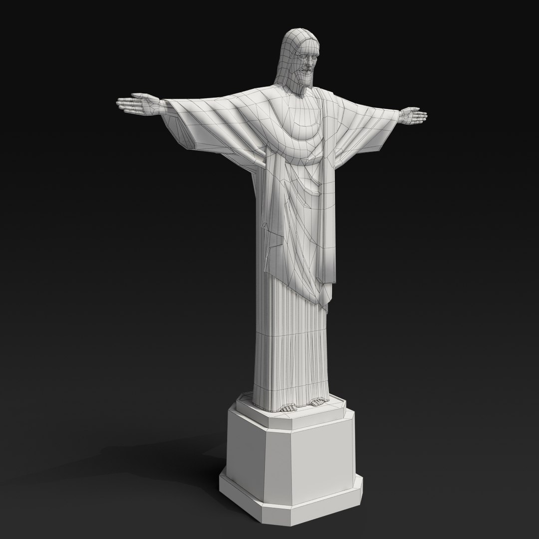 Christ Statue 3d Model