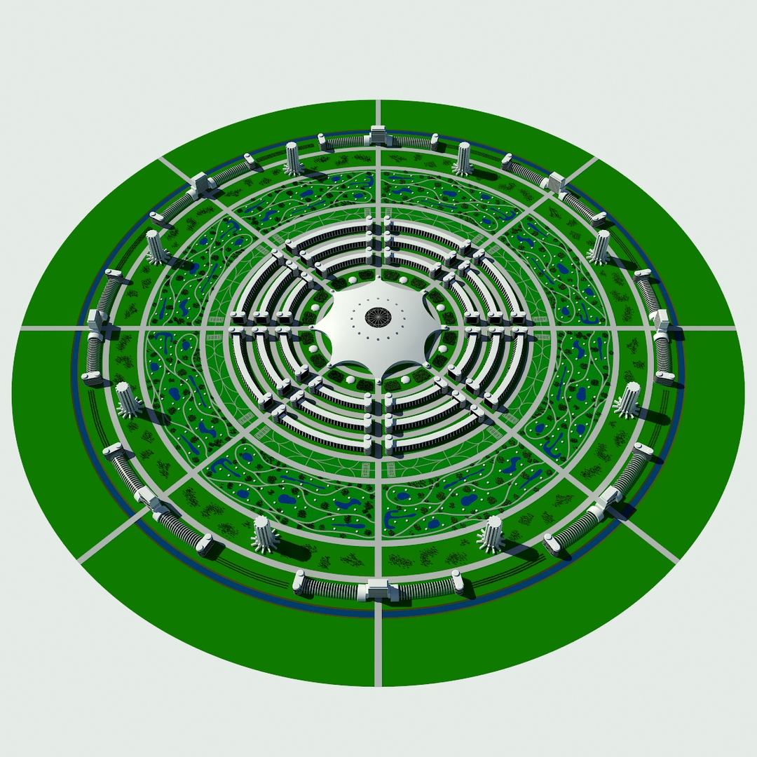 Circular City 3d Model