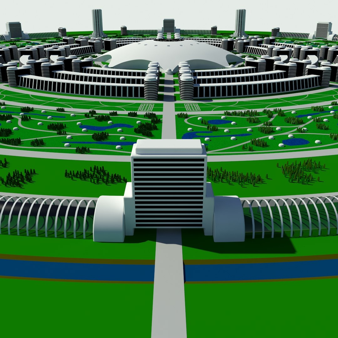 Circular City 3d Model