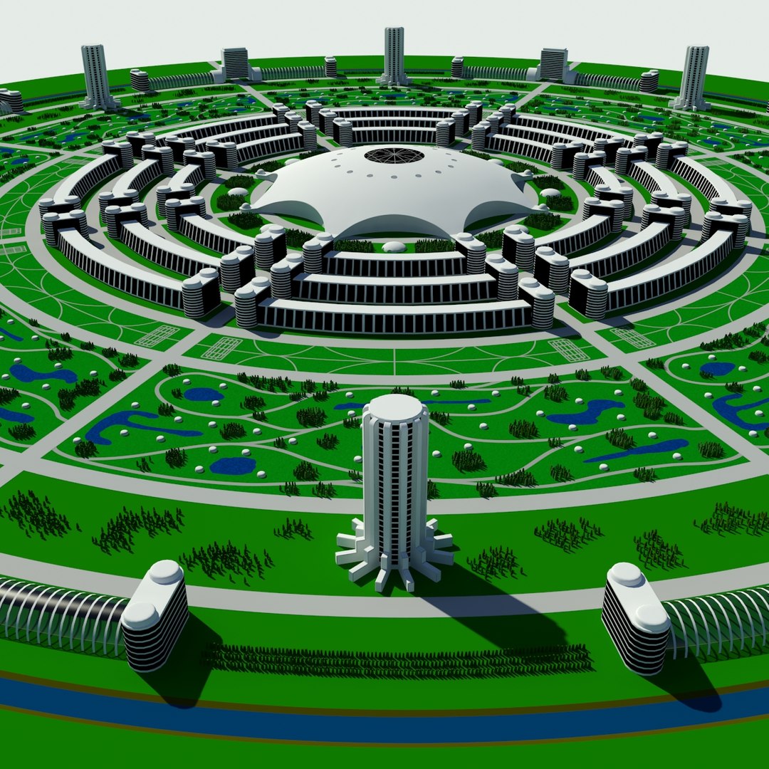 Circular City 3d Model