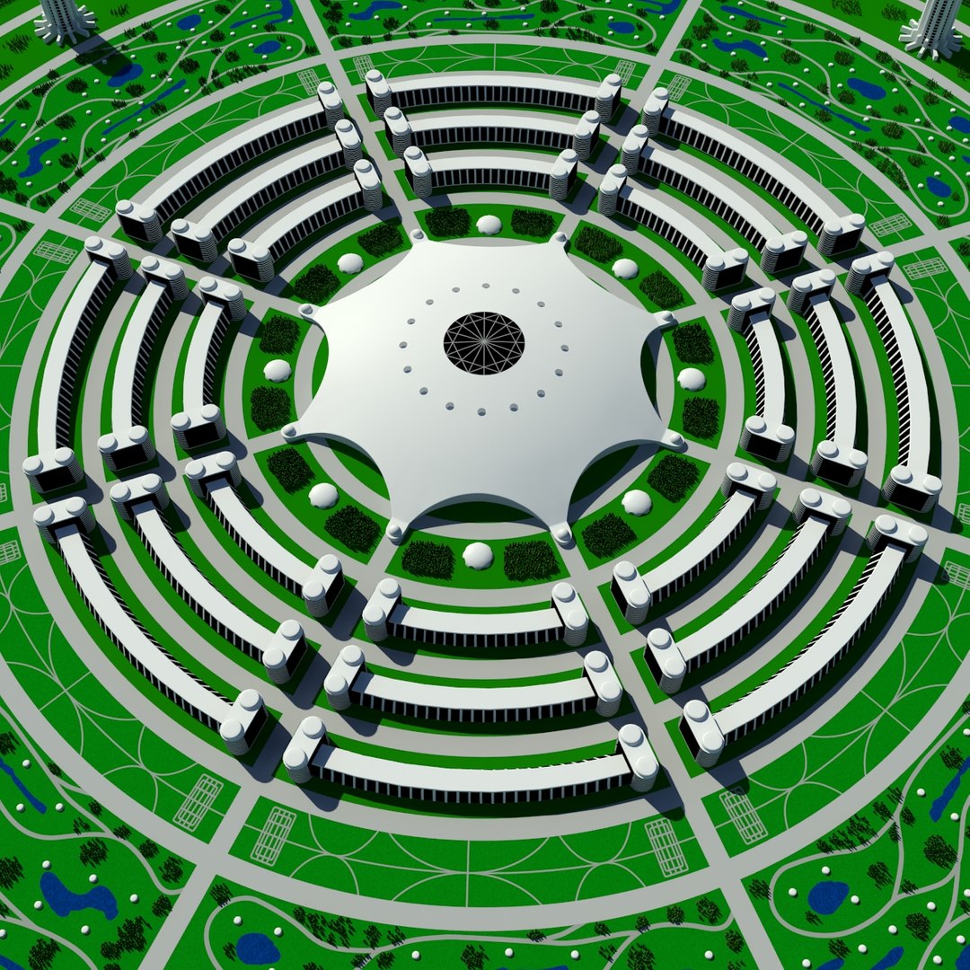 Circular City 3d Model