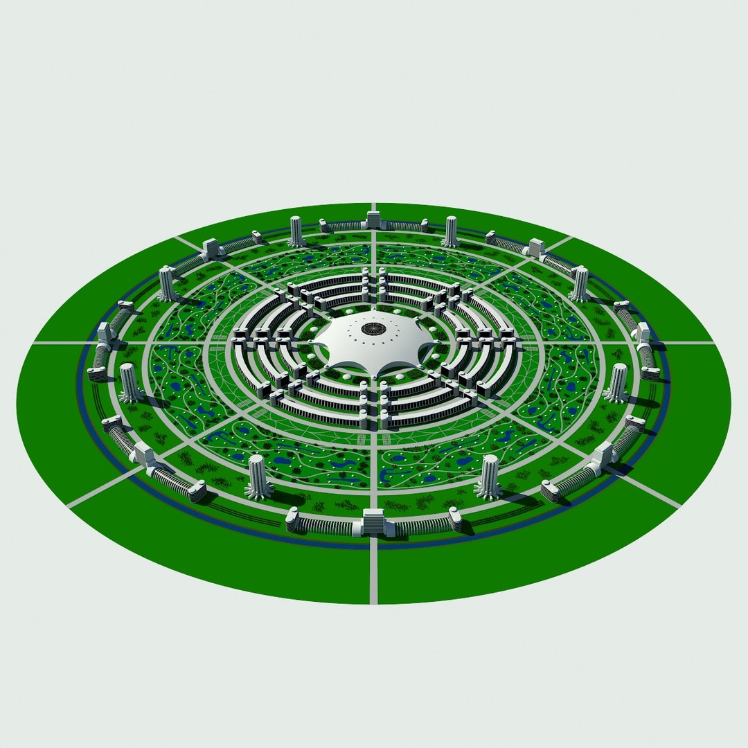 Circular City 3d Model