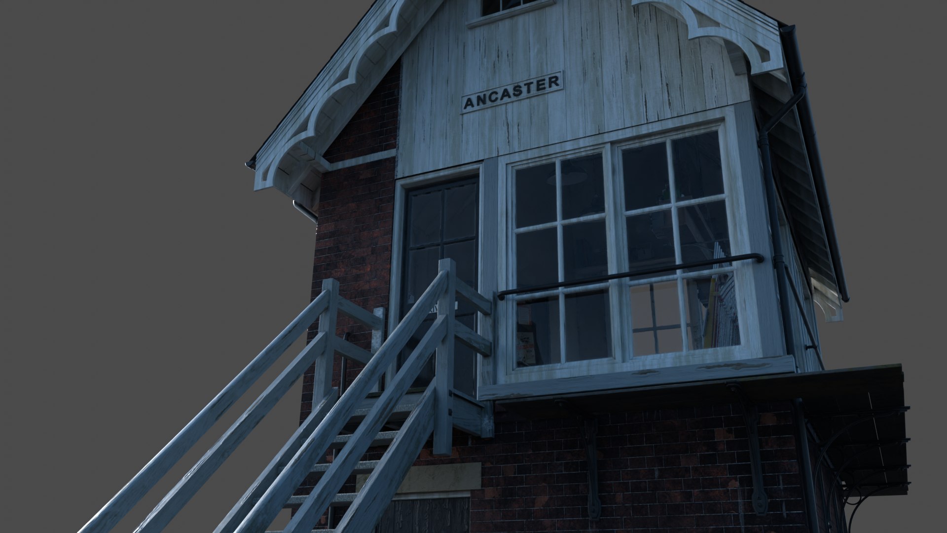 Ancaster Signal Box PBR 3D Model - TurboSquid 2200549