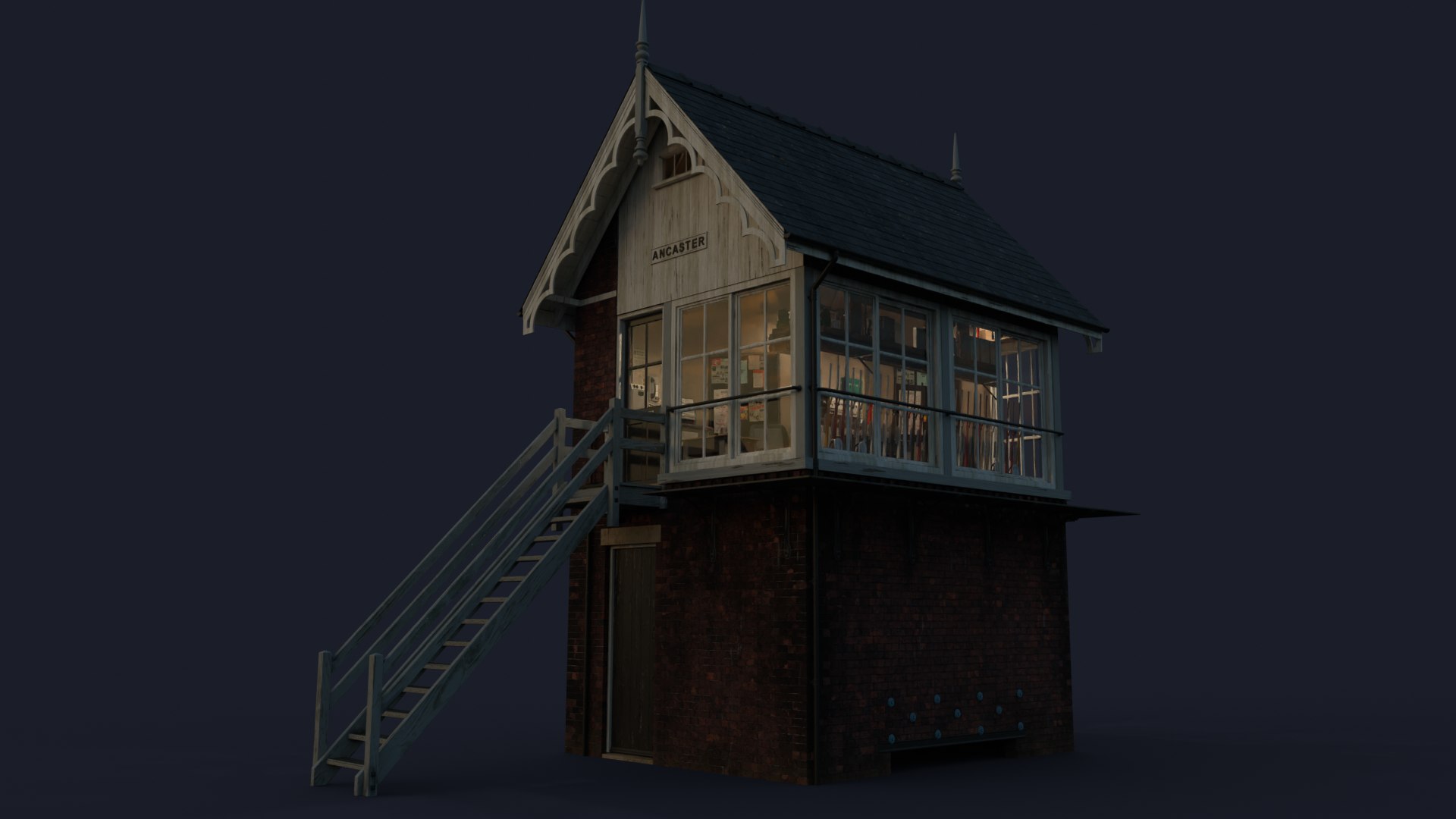 Ancaster Signal Box PBR 3D Model - TurboSquid 2200549