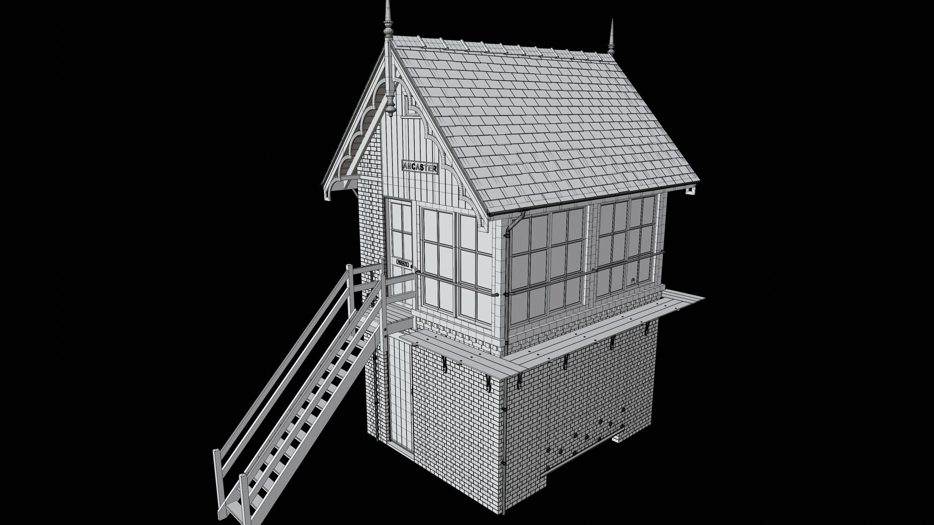 Ancaster Signal Box PBR 3D Model - TurboSquid 2200549